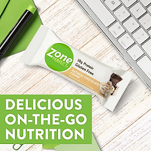 ZonePerfect Protein Bars, 10g Protein, Gluten-Free, Nutritious Snack Bar, Oatmeal Chocolate Chunk, 20 Bars