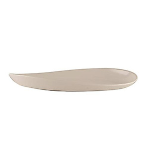 G.E.T. OP-1690-AW Heavy-Duty Shatterproof Plastic Oval Melamine Serving Platter, 16" x 9", American White