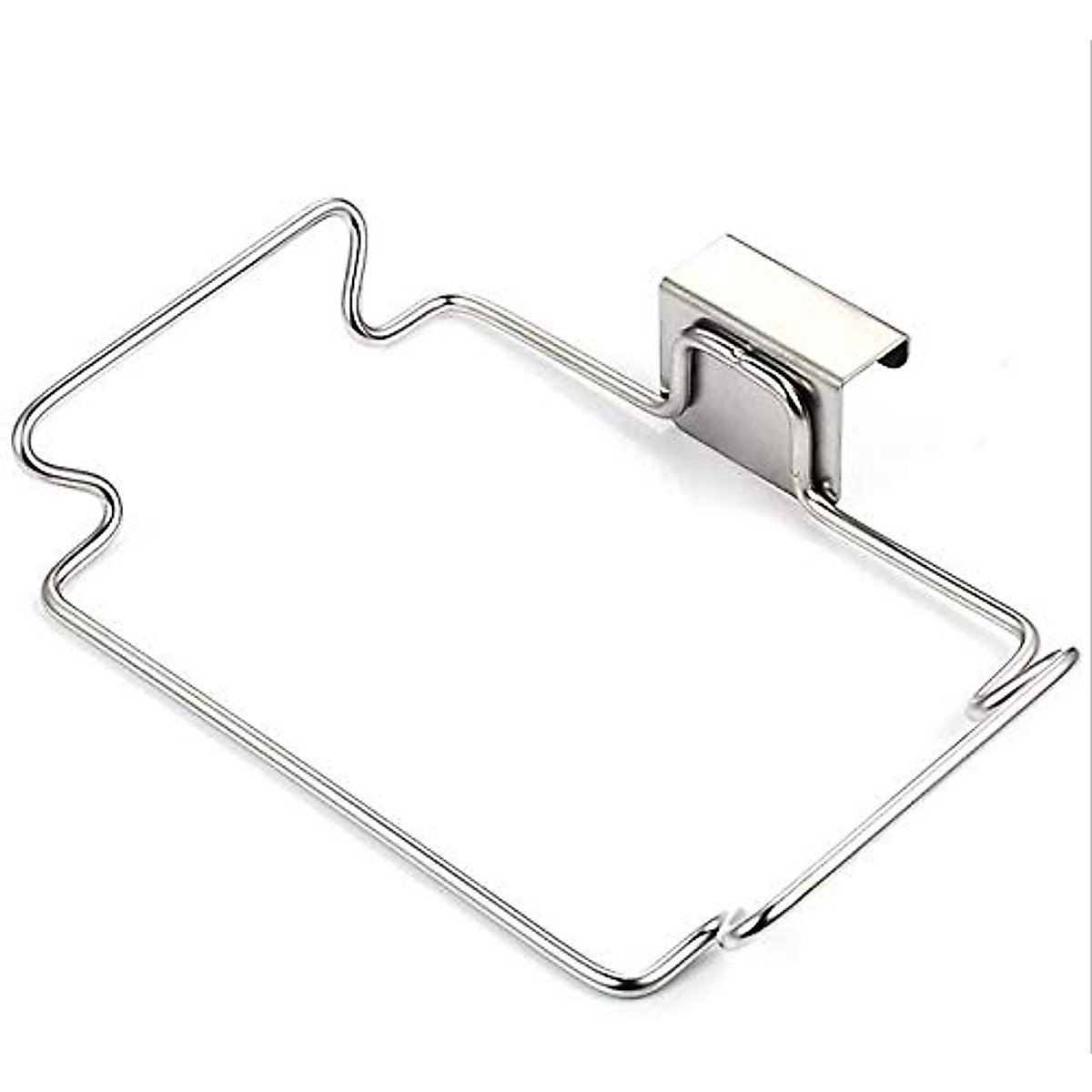 Duyppy Hanging Garbage Bags Storage Organizer Rack Stainless Steel Trash Bag Holder Towel Gloves Hanger (Stainless Steel)