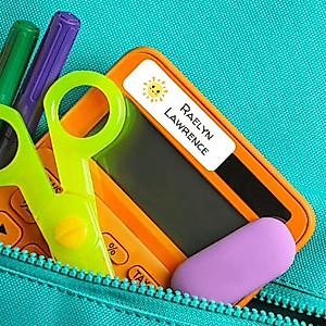 Custom Kid Name Labels for Daycare Variety Pack (180 ct.), Waterproof Dishwasher Safe Camp Personalized Name Stickers for School Supply, Baby Bottles, Lunch Boxes and Cups, Travel. (Pattern 8)