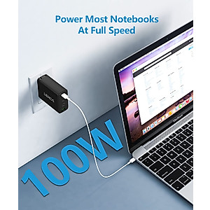USB C Wall Charger, 4-Port 100W GaN USB C Charger, LIBRIDS Foldable PD 3.0 Fast Charger Block Power Adapter Compatible for MacBook Pro Air, iPhone 13 Pro max/12 Pro, Galaxy S20, USB-C Laptops, Black