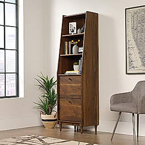 Sauder 2 tier Harvey Park Narrow Bookcase, Grand Walnut finish