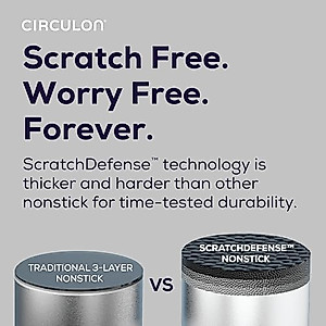 Circulon C1 Series Clad Stainless Steel with ScratchDefense Technology Cookware Nonstick Induction Stockpot with Lid, Metal Utensil Safe, 8 Quart - Polished Stainless Steel