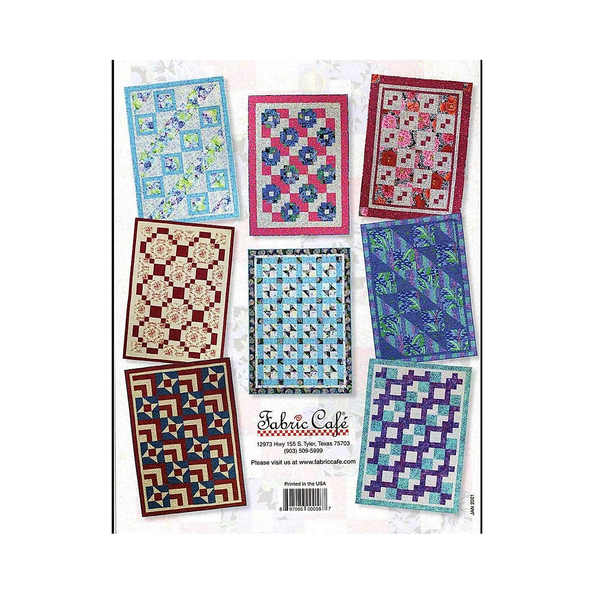 Fabric Cafe Quilts in a Jiffy 3 Yard Quilt Pattern Book