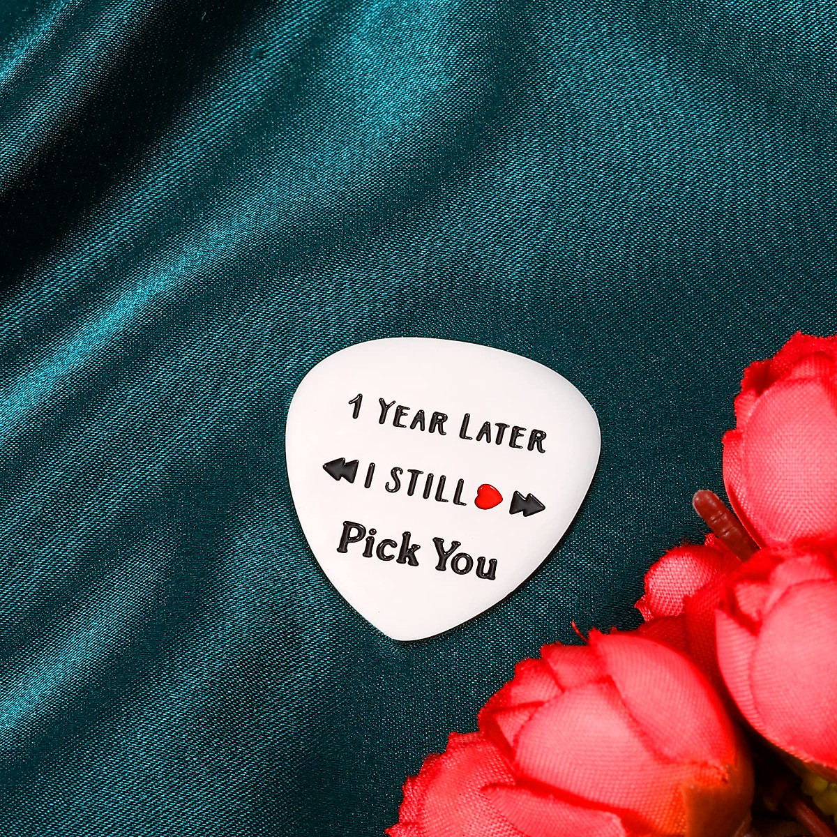 1 Year Anniversary Present Gifts for Boyfriend Girlfriend Men Women Him Her Musician Boyfriend Guitar Pick One Year Wedding Anniversary Christmas Gifts for Husband Wife First Valentines Day Birthday
