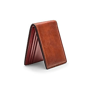 Bosca Dolce Contrast - Small Bifold Wallet Dark Brown/Red One Size