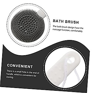 FRCOLOR Silicone Bath Brush Exfoliating Back Scrubber for Shower Body Cleaner Brush Body Scrubbing Brush Loofah Scrub Brush Massage Bath Scrubber Soft Rubber Heart-Shaped Washing Machine