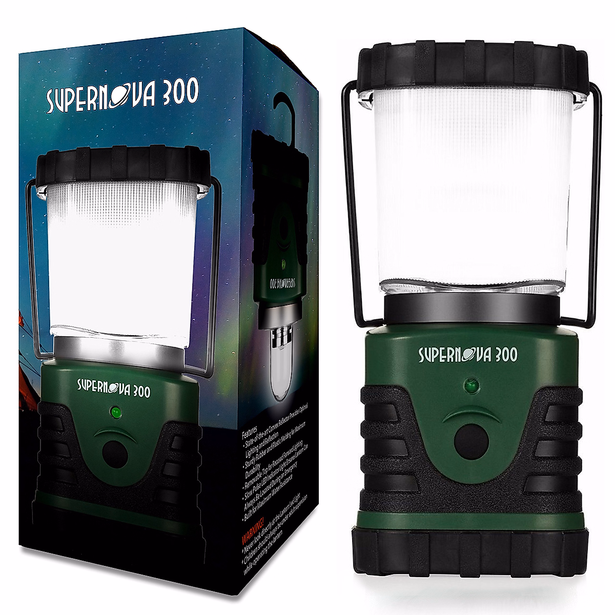 Supernova 300 Lumens Ultra Bright LED Camping and Emergency Lantern