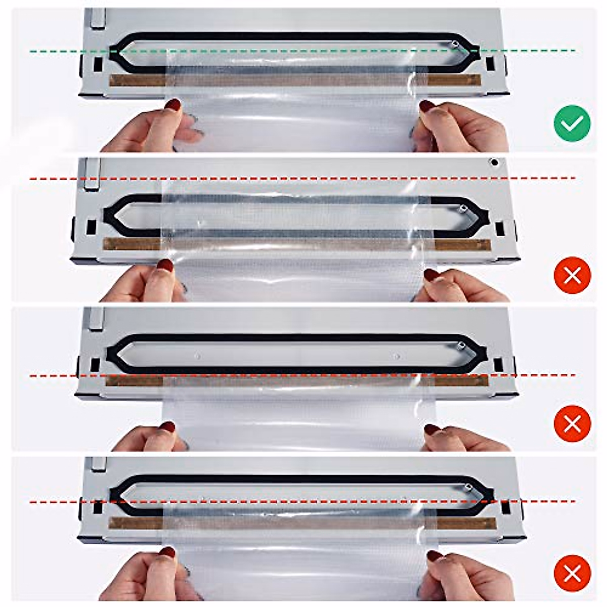 Vacuum Sealer Machine, meidong Food Vacuum Sealer Machine Built in Air Sealing System, Automatic For Food Preservation Storage With Dry & Moist Modes, LED Indicator, Easy to Clean, Compact Design
