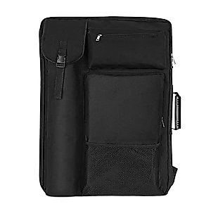 TreochtFUN Art Portfolio Case 18 X 24,Art Portfolio With Backpack & Tote Bag For Artwork,Medium Art Case Size(Black)