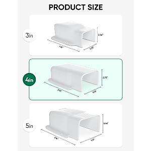 Plusluck 4" Entry Wall Cover Line Cover Set Parts PVC Accessory for Decorative for Ductless Mini Split, Central AC and Heat Pumps