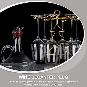 Cabilock Wine Bottle Glass Plug Ball Stoppers Fruit Shaped Caps for Wine Decanter Carafe Bottle Replacement Sealing Stoppers