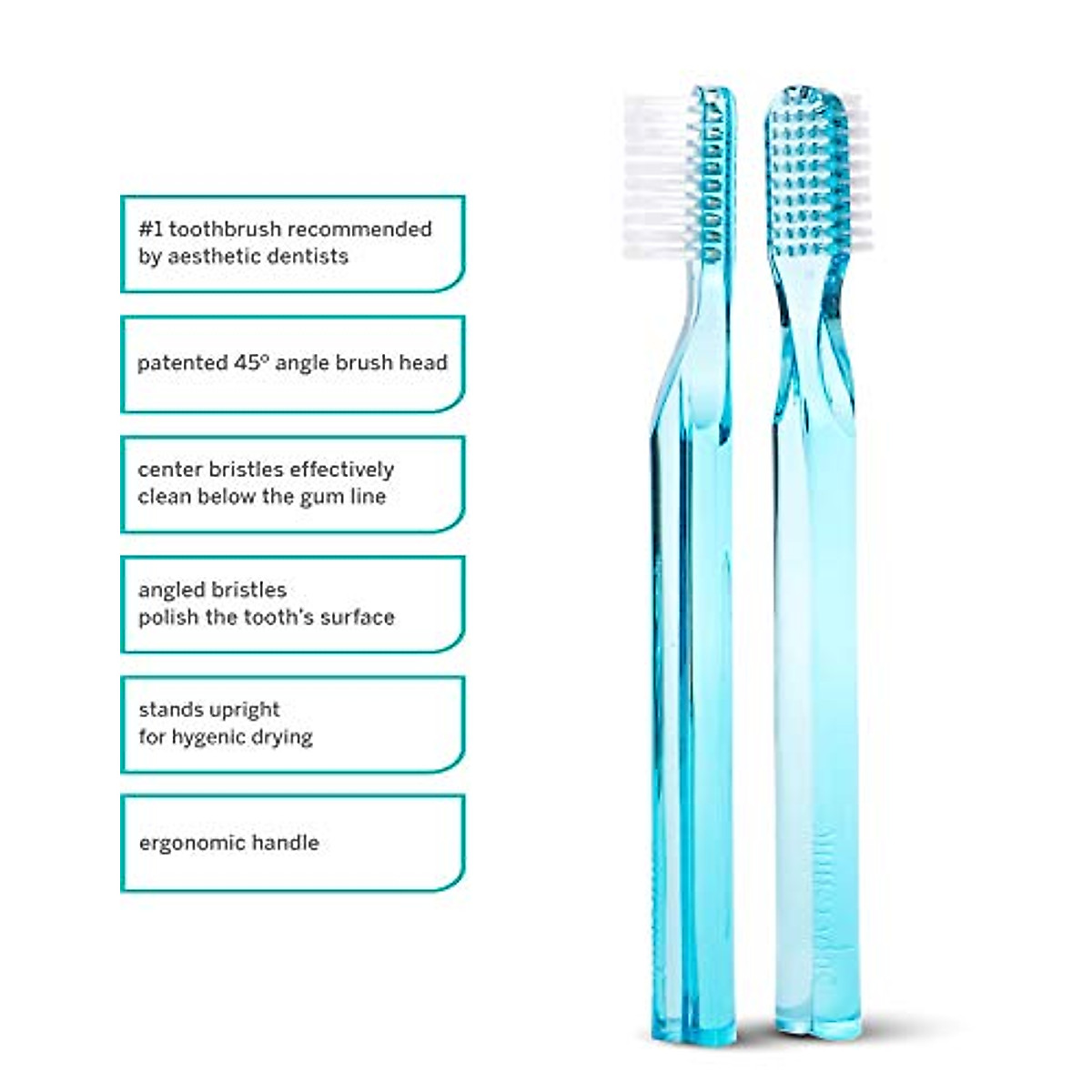 Supersmile New Generation 45° Patented Toothbrush, Blue, 2 Count