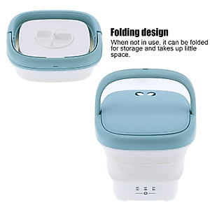 Foldable Mini Washing Machine Portable Lightweight Electric Laundry Washer for Washing Baby Clothes Underwear Towel at Home Apartment Dorm RVs Small Places and Outdoor Camping Travel(blue)