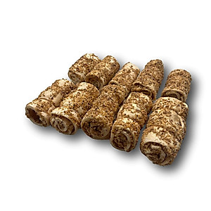 Top Dog Chews – 3” Mini Cheek Rolls with Bully Dust Sprinkles, 10 Pack, Long Lasting Dog Bones for Aggressive Chewers, Rawhide Free Dog Treats