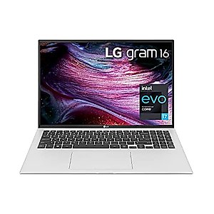 LG Gram 16Z90P Laptop 16" IPS Ultra-Lightweight, (2560 x 1600), Intel Evo 11th gen Core i7 , 16GB RAM, 1TB SSD, Upgradeable Windows 10 Home, Alexa Built-in, 2X USB-C, HDMI, USB-A - Silver