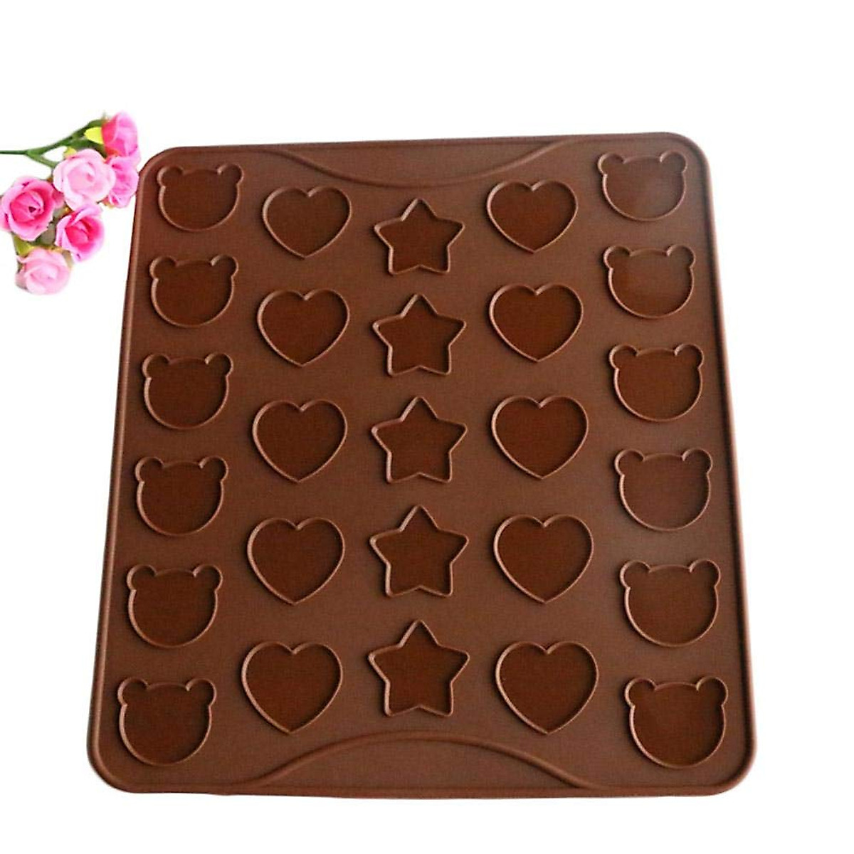 Eastbuy Macaron Mat - Professional Macaron Cookie Non-Stick Silicone Macaron Baking Mold Baking Tool Macaron Baking Mold 48 Capacity Macaroon Kit