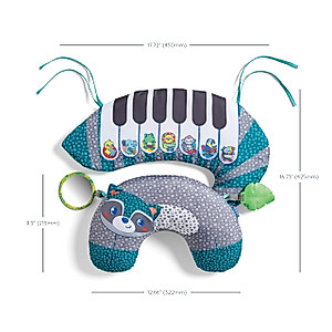 Infantino Grow with Me 3-in-1 Tummy Time Piano - 35 Sensory Stimulating Sounds, 3 Ways to Play, Tiny to Toddler, Attaches to Cribs, Tummy-Time