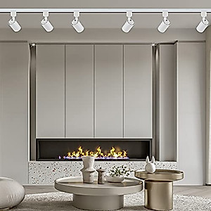 Arcfox 7W LED Track Lighting Heads 3000K 2 Wire Single Circuit J Type Track Light Rail Dimmable Ceiling Spotlight Fixture CRI90 for Dining Room Bedroom Accent Lighting 6 Pack