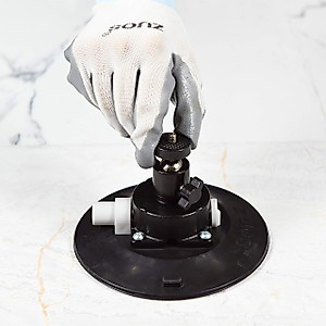 ZUOS 4.5" Car Camera Mounting Kit Pump Vacuum Suction Cup Mount, Professional Camcorder Vehicle Holder w/ 360° Panorama Ball Head and 180°, DSLR Camera Video Stabilizer Car Sucker Cup Holder (4.5")