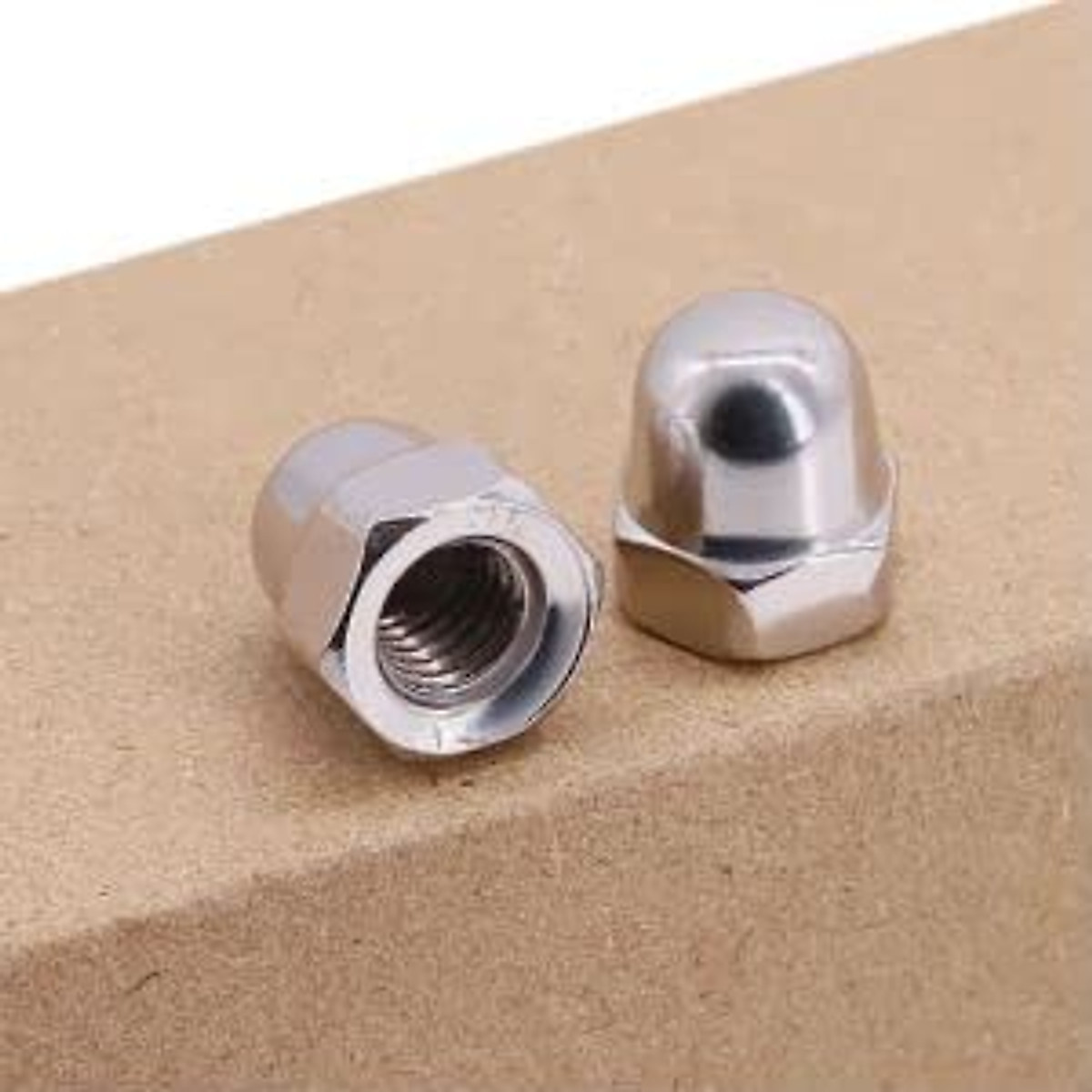 M5-0.8 (100 Pcs) Acorn Cap Nut, 304 Stainless Steel 18/8, Hex Drive, Hex Dome Head Cap Nut, DIN1587