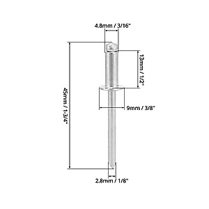 QWORK Stainless Steel Blind Rivets, 500 Pcs 3/16" x 1/2" Rivets