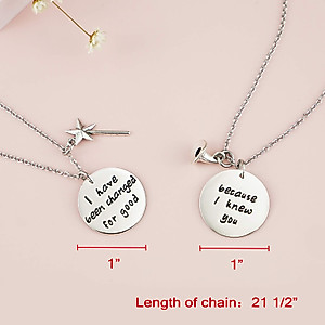 Melix Home Wicked the Musical Necklace Because I Knew You,I Have Been Changed for Good Gifts for Sister Friendship Gifts BFF Gifts Necklace Set of 2 (necklace)