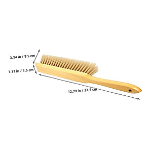 SEWOART Wooden Bed Brush Bristle Drafting Brush Carpet Brush Dusting Brush for Cleaning Bench Brush for Cleaning Broom Patio Cushion Cleaner Woodshop Brush Woodworking Cleaning Brush Door