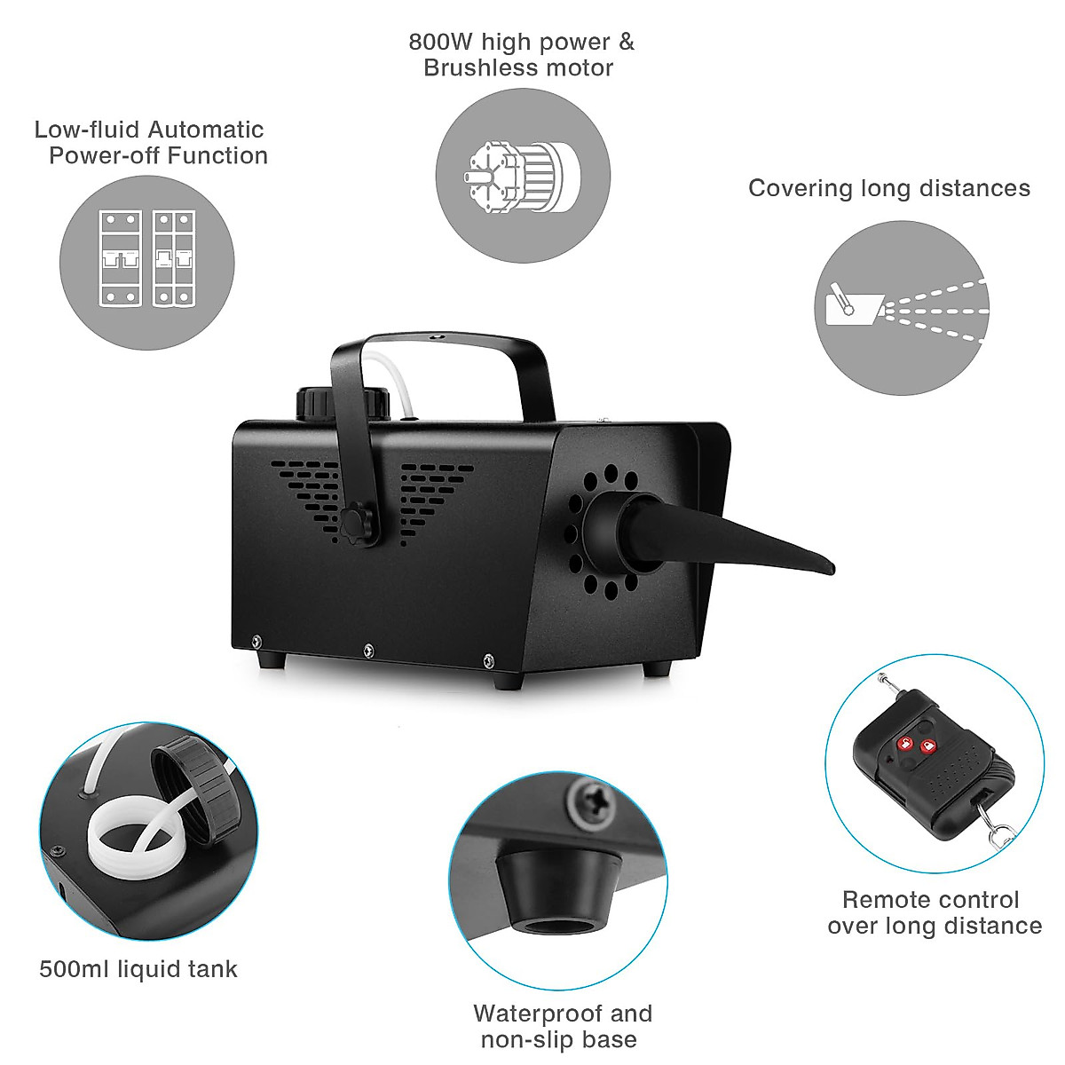 YeeSite Snow Machine Snowflake Making - 800W High Output Artificial Fake Snow Machine with Wireless Remote Control for Christmas Party Wedding Stage Effect Parades Fiestas Holidays