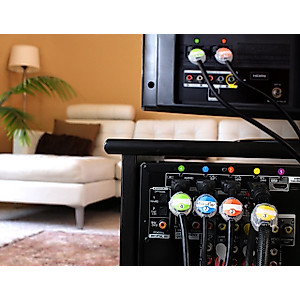 Dotz Home Entertainment Cord Identifier Kit for Cord and Cable Management (DCI131HEK-C)