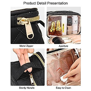 MONSTINA Makeup Bag for Women,Two layer Pouch Bag