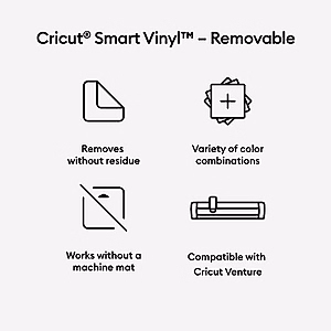 Cricut Smart Vinyl– Removable - Maize Yellow (25 in x 5 ft) - Compatible with Cricut Venture