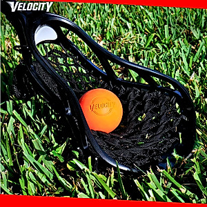 Velocity Massage Lacrosse Ball for Muscle Knots, Myofascial Release, Yoga & Trigger Point Therapy - Firm Rubber Scientifically Designed for Durability and Reliability - Light Blue, 1 Ball