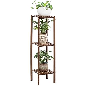 COPREE Bamboo Utility 3 Tier Plant Stand Rack Multiple Flower Pot Holder Shelf Indoor Outdoor Planter Display shelving unit for Patio Garden