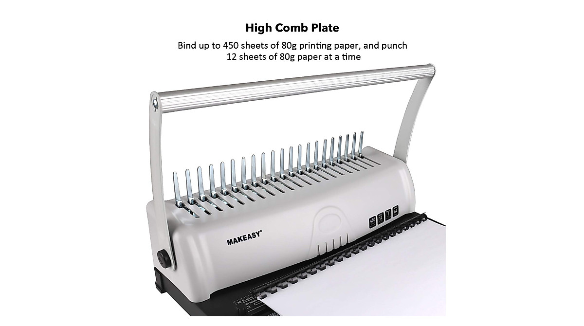 MAKEASY Comb Binding Machine - Versatile & Durable