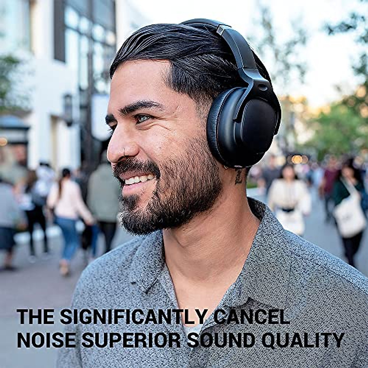 Active Noise Reduction Headset, Headset, Bluetooth 5.0 Headset, Wireless Headset with Microphone, 30 Hours Playback time