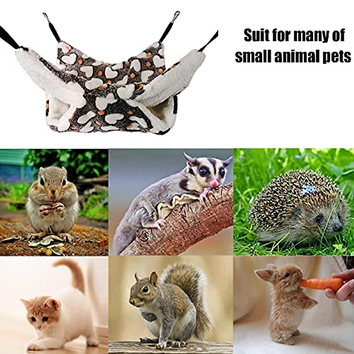 EISMC2 2 Pieces Small Pet Cage Hammock Hanging Tunnel for Small Animals Hanging Bed Cage Guinea Hammock Cage Accessories for Ferret Rat Chincilla Hammock Sleeper Cage Accessories Set (Pink)