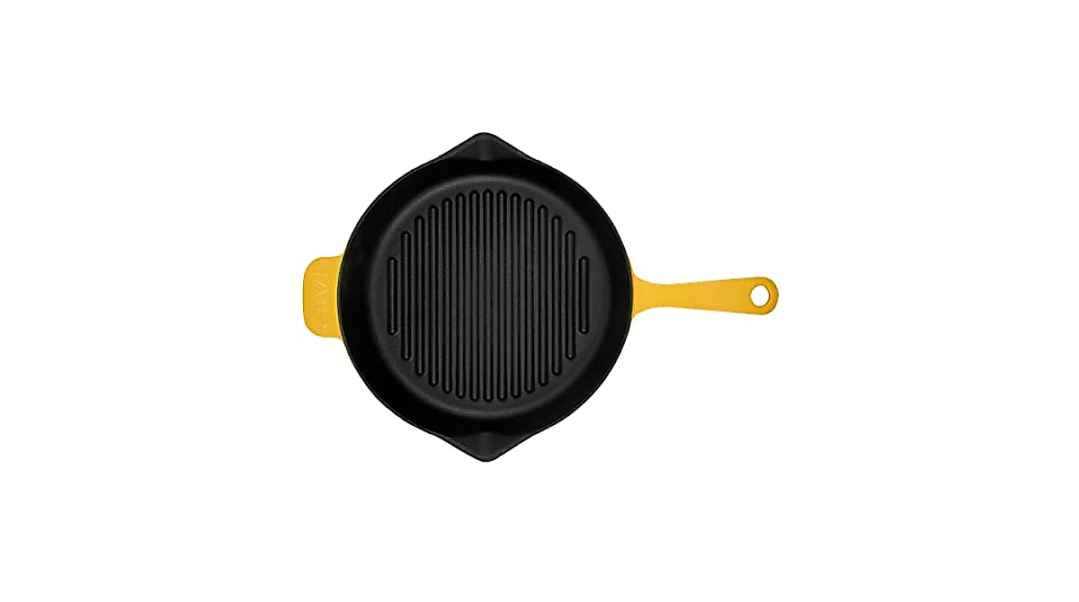 Lava Enameled Cast Iron Steak Grill Pan 12 inch - Durable & Easy to Use