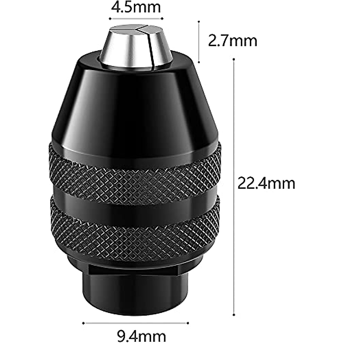 2-Pack Keyless Chuck, 1/32" to 1/8" Replacement 4486 Drill Keyless Bit Chuck Shank Rotary Tool Quick Change Adapter Kit Compatible for Dremel 4486 Model 395 3000 4000 4300 8220 3000 7300 Multipro