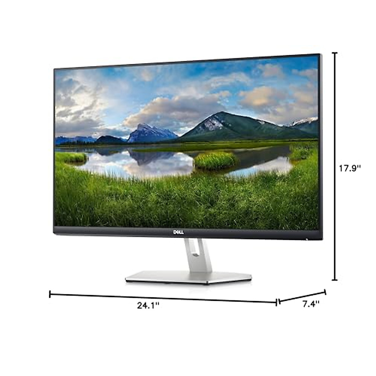 Dell S2721D 27 Monitor - 27" 1440p QHD 2560 x 1440 at 75 Hz, IPS Ultra-Thin Bezel Monitor, AMD FreeSync, HDMI, DisplayPort, Built in Speakers, VESA Certified, Silver