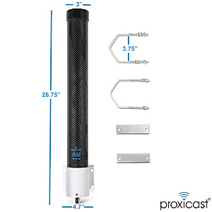 Proxicast Pro-Gain 4G / 5G MIMO Antenna + 2X 15 ft Pro Grade Low Loss CFD240 Coax Cable + Free Self-Fusing Silicone Rubber Sealing Tape Bundle (ANT-127-05M-BDL-15)