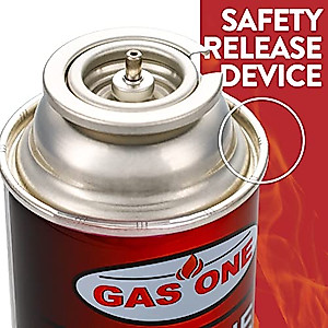 Gas One 8 Pack - 8oz Camping Fuel Canisters for Portable Gas Stoves - UL Safety Certified - Made In Korea