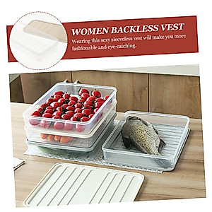 KICHOUSE 2Pcs Transparent Plastic Food Storage Containers for Refrigerator Organization Versatile Fridge Boxes Kitchen Food Storage Bins Refrigerator Organizer