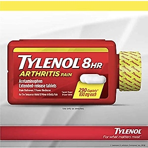 Tylenol Arthritis Pain - Acetaminophen Extended Release Pain Reliver - 290 Caplets 650 mg Each