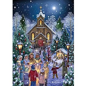 Midnight Mass Christmas Cards - Box of 15 Cards & 16 Foil Lined Envelopes