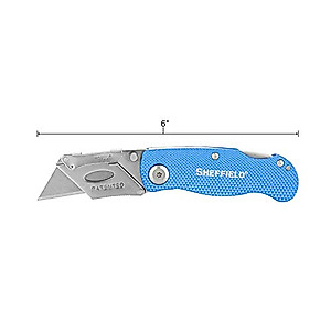 Sheffield 12113 Ultimate Lock Back Utility Knife, Box Cutter Knife, Safety Cutters, Box Cutters Folding Design