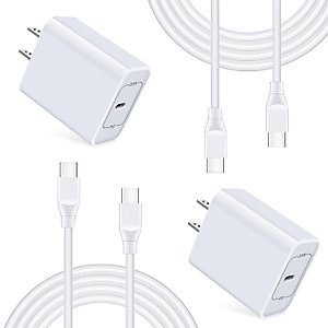 Type C Samsung Fast Charger for Samsung Galaxy S25/S24/A25/A35/A15/A14/A54/A53, 20W USB C iPhone 16 Charger Fast Charging for iPhone 16 Pro Max/16 Plus/15,PD Wall Charger+6ft iPhone C Charger Cable