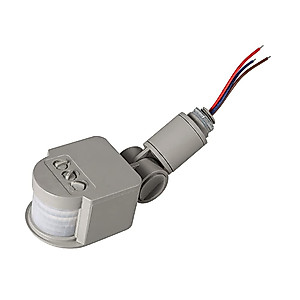 Motion Sensor Detector Switch, 90~250V 180 Degree Wall Mount Infrared PIR Motion Sensor Detector Infrared Switch for Outdoor Indoor (Gray)