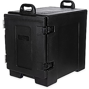 Carlisle FoodService Products Cateraide Plastic Insulated Food Container, Portable Food Warmer, Food Pan Carrier with Versatile Capacity for Parties, Catering, Buffets, 5 Full Pans, Black