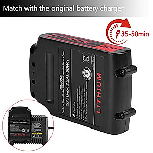 KINGTIANLE 2packs Replace Battery for Black and Decker 20v Max 2500mAh,LBXR20 Replacement Battery LB20 LBX20 LBX4020 Extended Run Time Cordless Power Tools Series